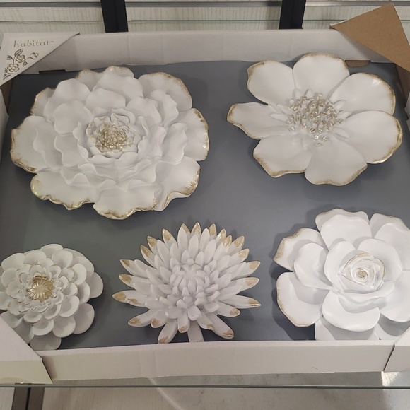 Accents | 5 Pc Flower Wall Set | Poshmark